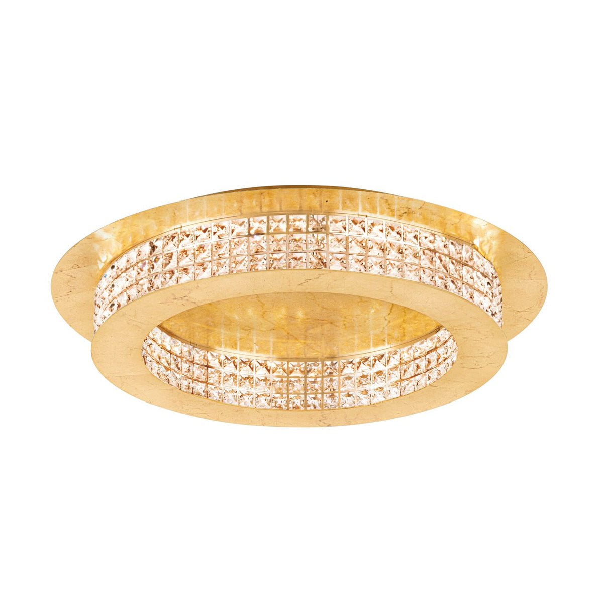 EGLO Principe Plafón LED regulable acero cristal dorado claro 39406 ...